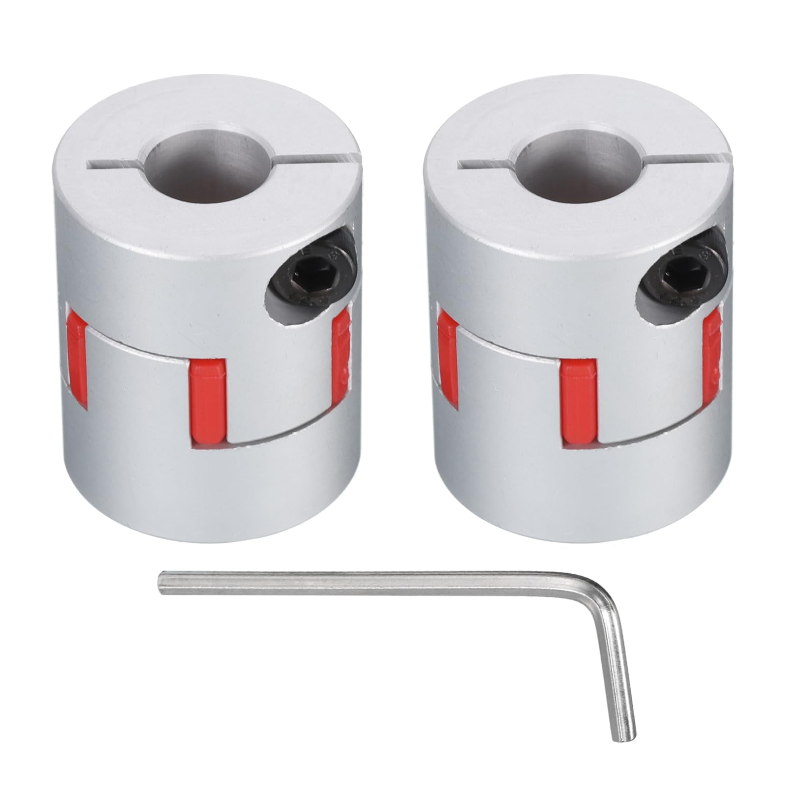 uxcell Aluminum Plum Shaft Coupling 10mm to 10mm Bore L30xD25 Flexible ...