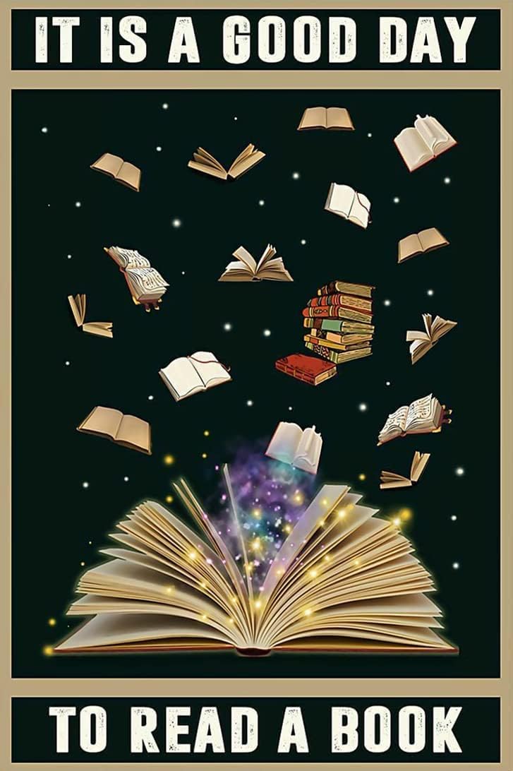 Amazon.com: s Wall Art It'S A Good Day To Read A Book,Boho Decor ...
