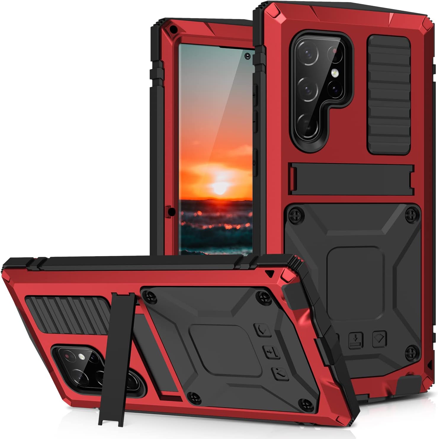 Amazon.com: Simicoo Samsung S22 Ultra Metal Case with Screen Protector ...