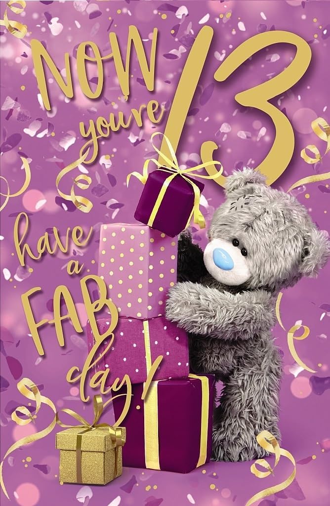 Me To You Bear 13 Today 13th Birthday Card : Amazon.co.uk: Stationery ...