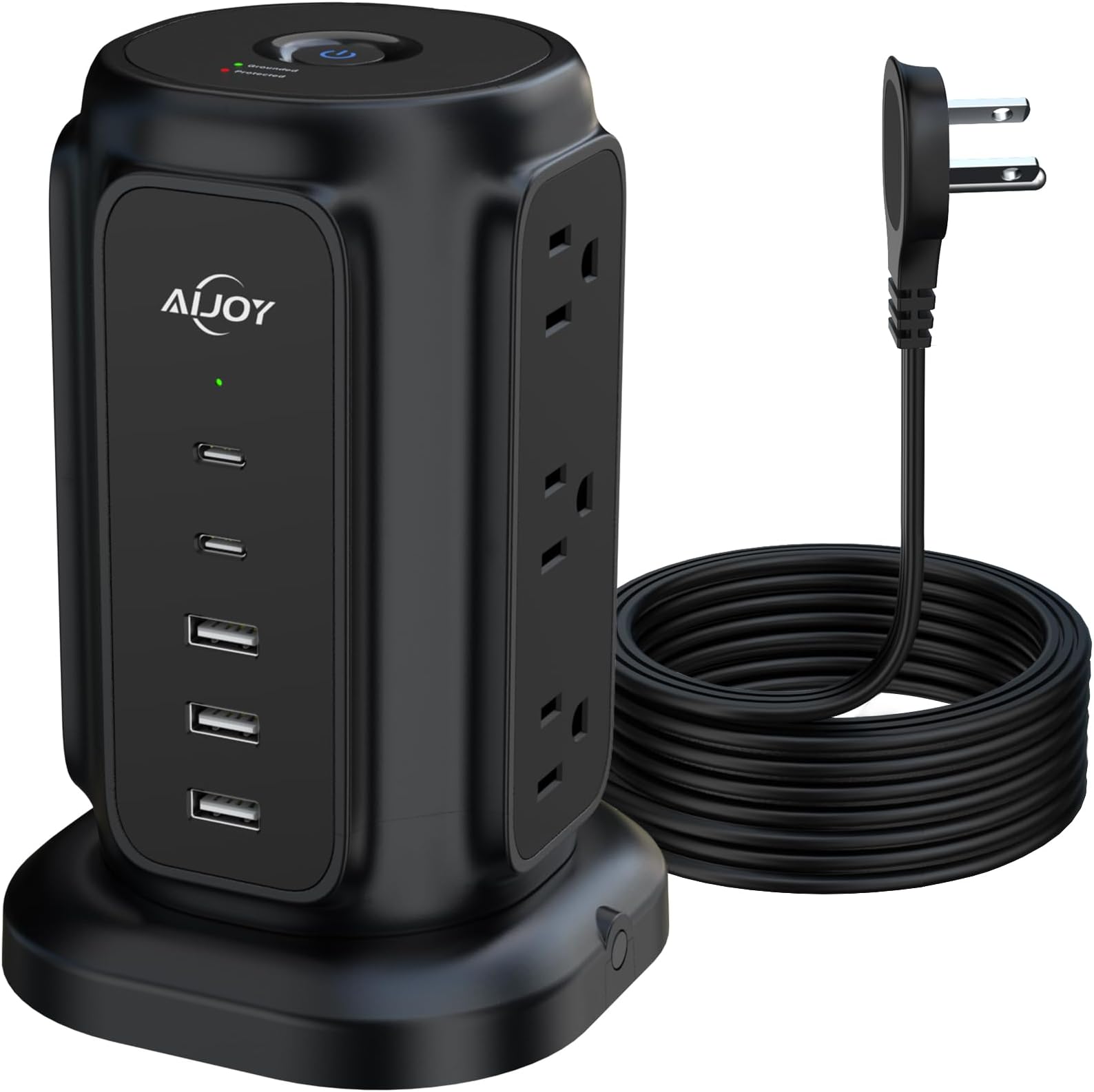 Amazon.com: AiJoy Surge Protector Power Strip Tower with 9 Outlets and ...