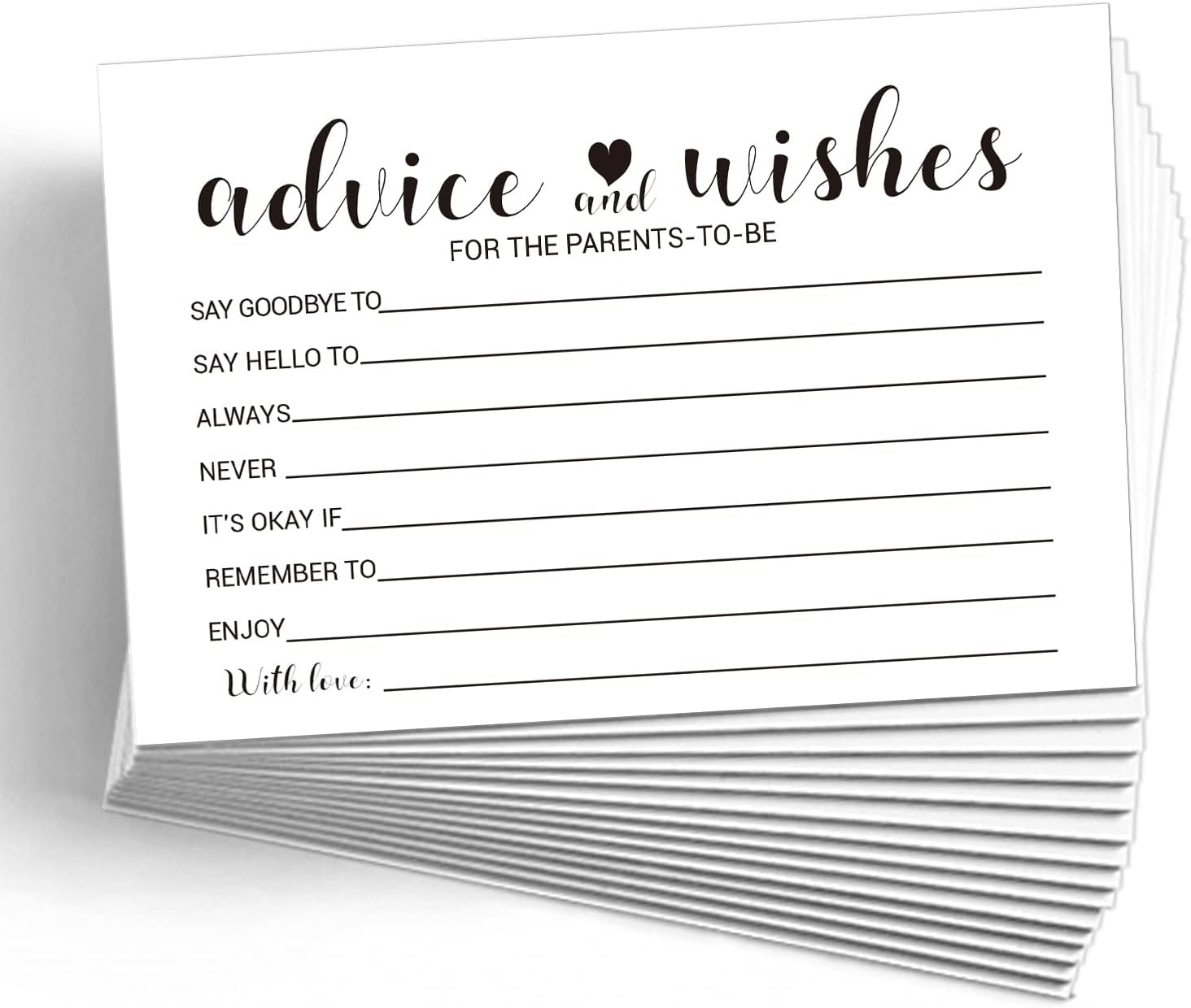 Amazon.com : TENTADO Advice and Wishes for The Mom-to-Be, Baby Advice ...