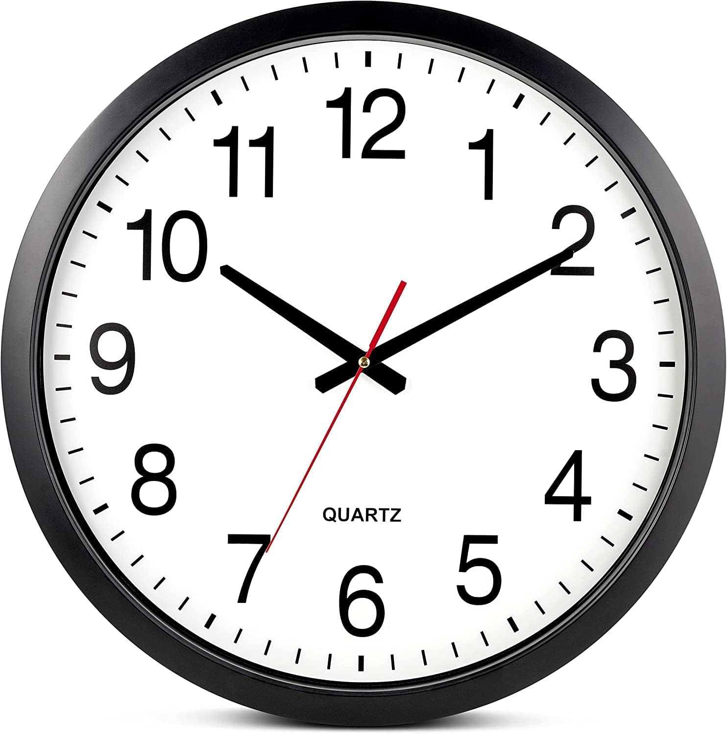 10Inch Silent Wall Clock Battery Operated, Non-Ticking Quality Silent ...