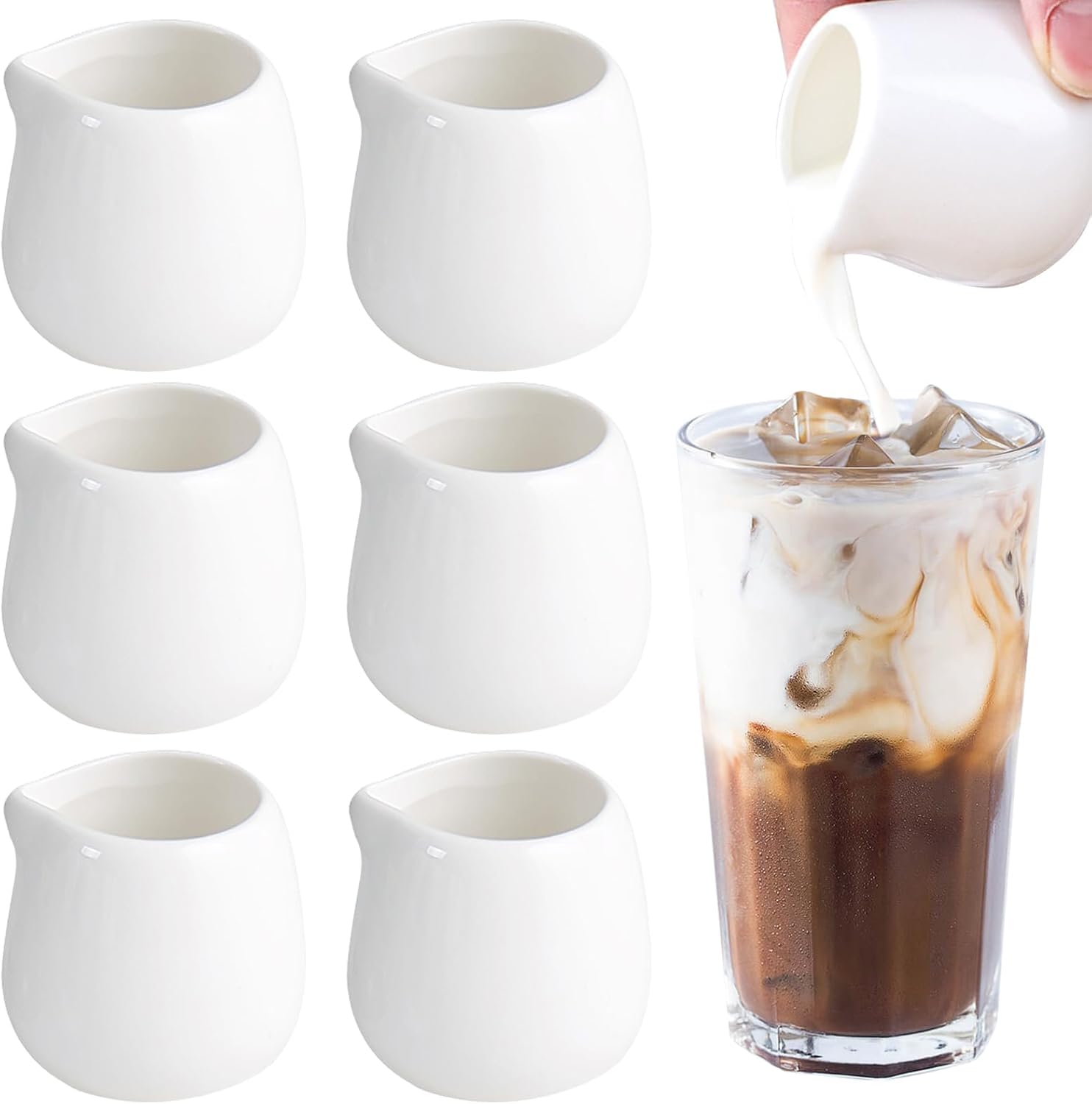 Amazon.com | 6 PCS Mini Cream Jugs, 50ml Mini Cream Pitcher, Small ...