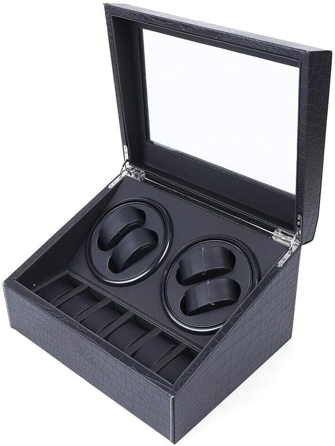 Amazon.com: Automatic Watch Winder Display Box for 4 Watches Automatic ...