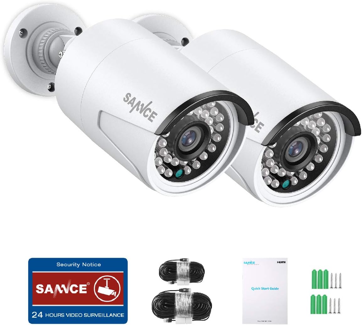 Amazon.com : SANNCE 5MP PoE IP Security Camera for PoE NVR, 2Pcs ...
