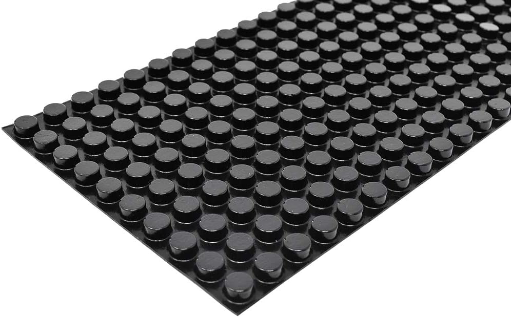 Rubber Anti-Skid, Shock Absorbing, Dent Protection Pads - Black Round ...