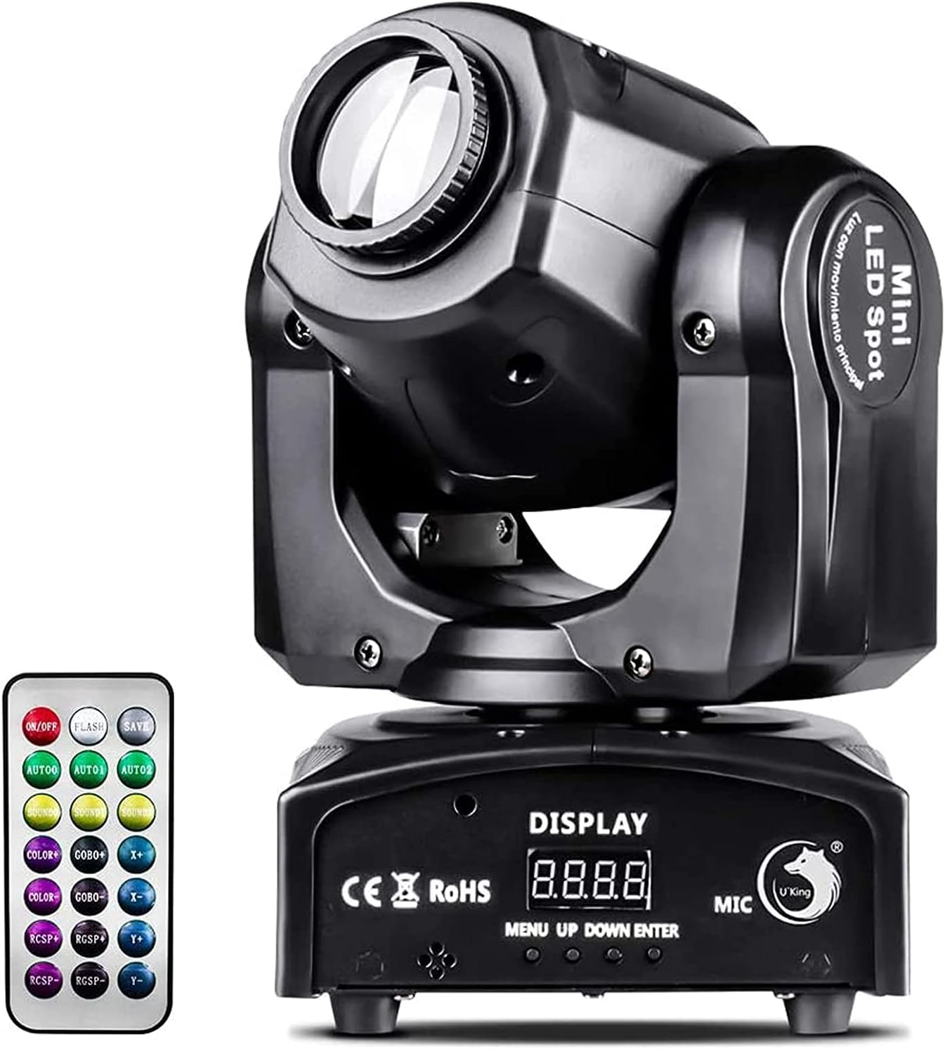 UKing 40W Moving Head DJ Light,DJ Lights 8 Gobos 8 Colors with Remote ...