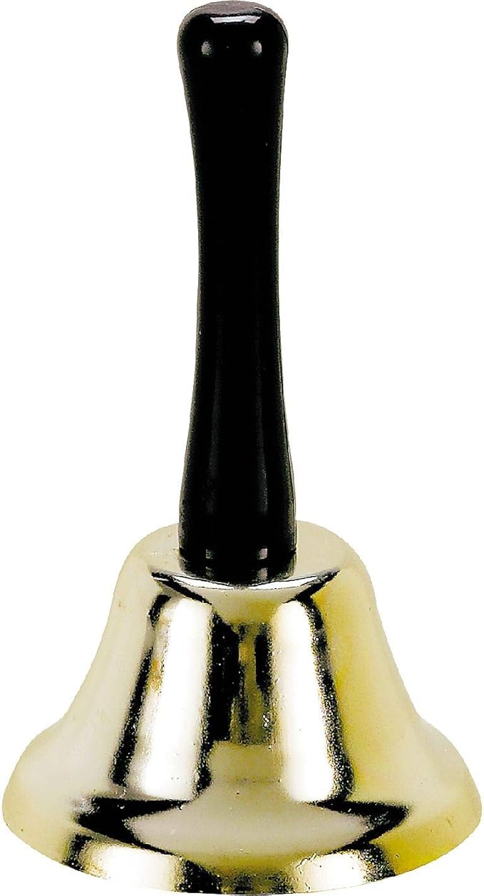 Amazon.com: Santa's Golden Jingle Metal Hand Bell - 3" (Pack of 1 ...