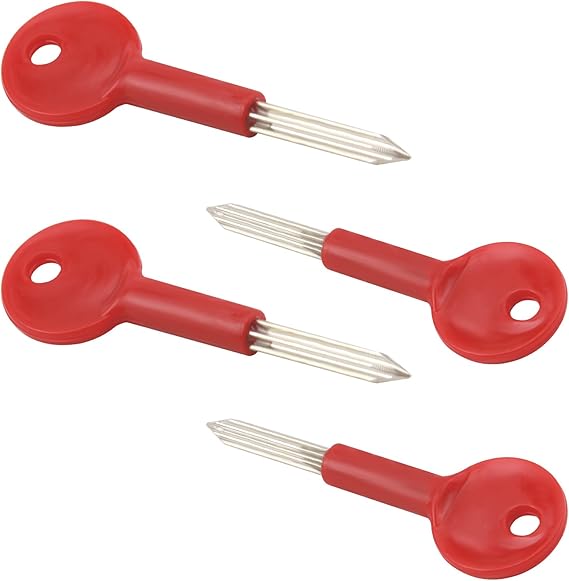 4PCS Universal Brass Bolt Key Security Rack Bolt Keys 80mm Spare Star ...