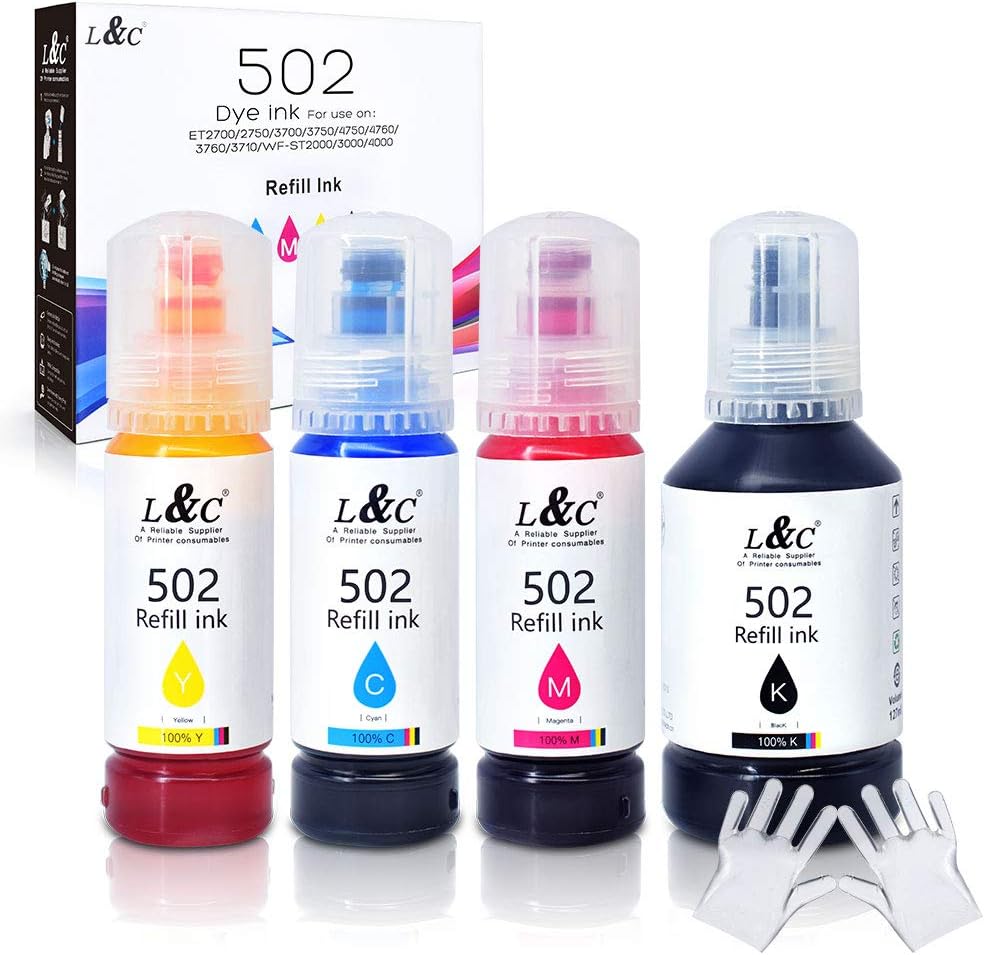 Amazon.com: 502 Ink Bottles Refill T502 Ink L&C Compatible Refill Ink ...