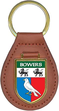 Historic Families Bowers Family Shield Crest Coat of Arms Key Ring at ...