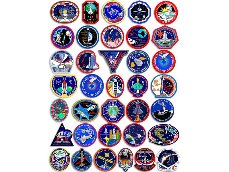 American Vinyl Sheet Of All Apollo Mission Logos Stickers Rice