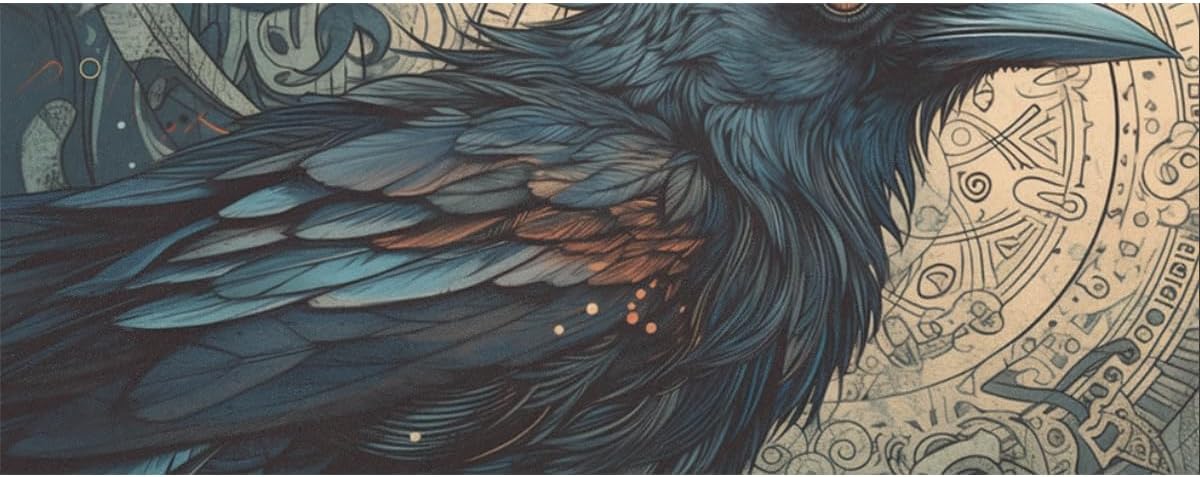Amazon.com: DNOVING 2 Rolls Raven Birthday Wrapping Paper - 58 x 23 ...