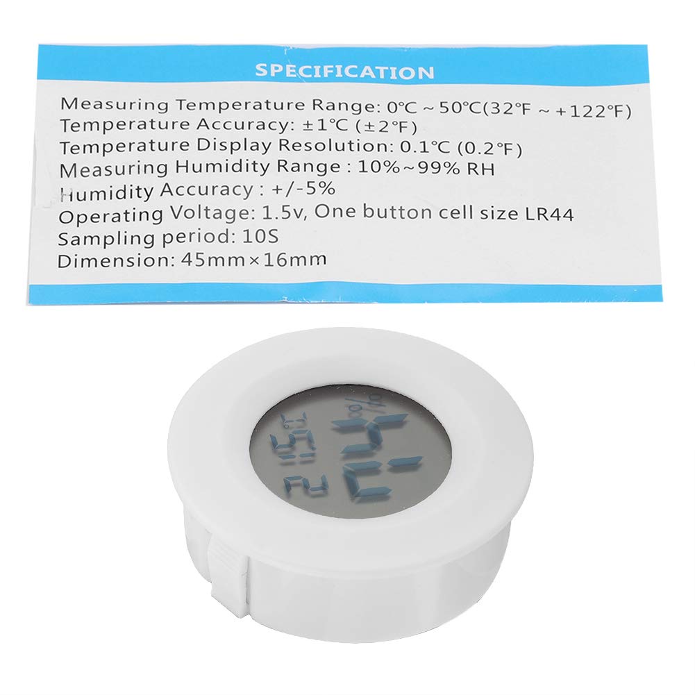 SH-RuiDu Mini Digital Lcd Hygrometer Circular Round Shape Temperature ...