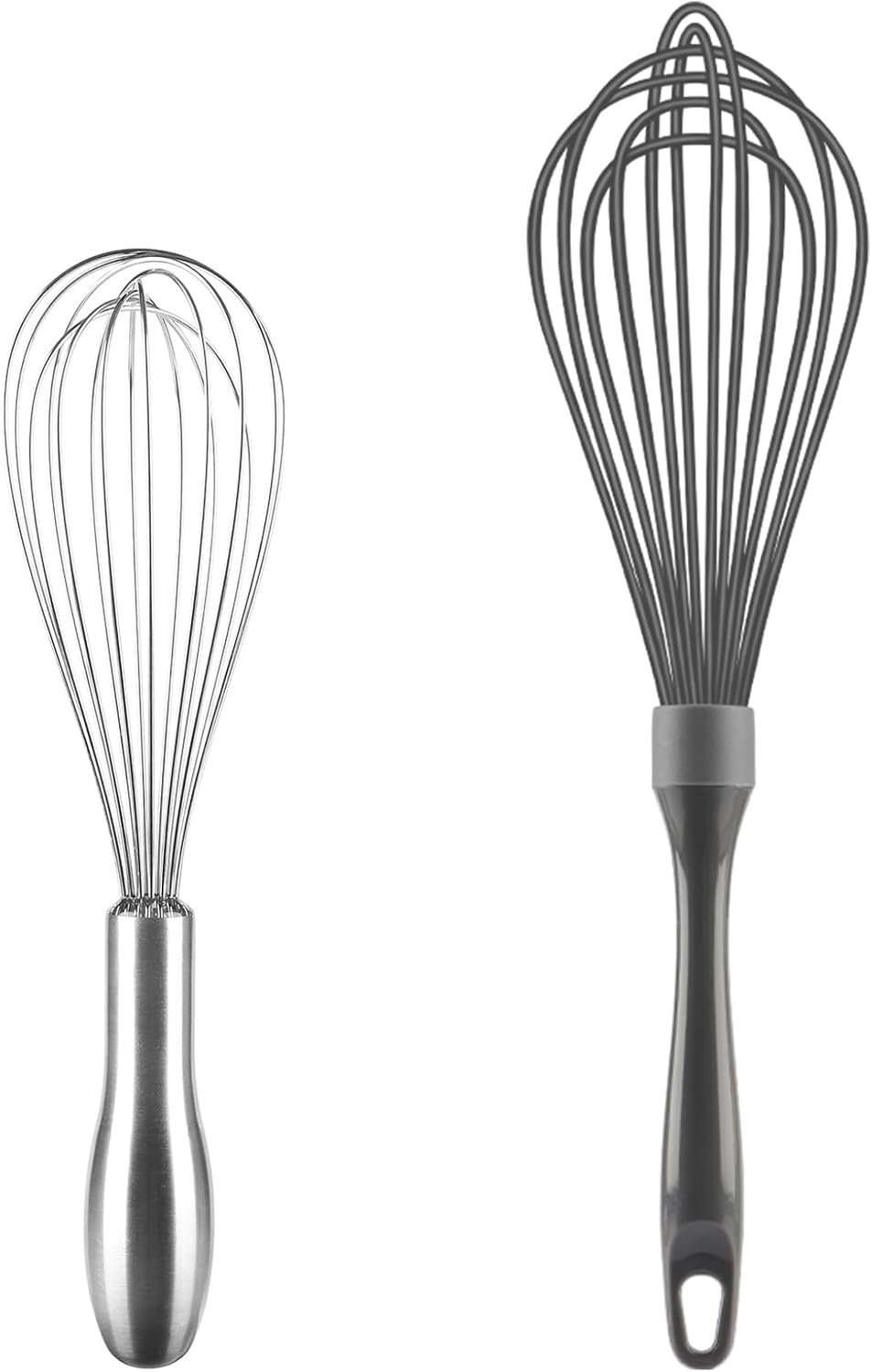 Amazon.com: OYV 10" Stainless Steel Whisk & 12" Silicone Whisk Bundle ...