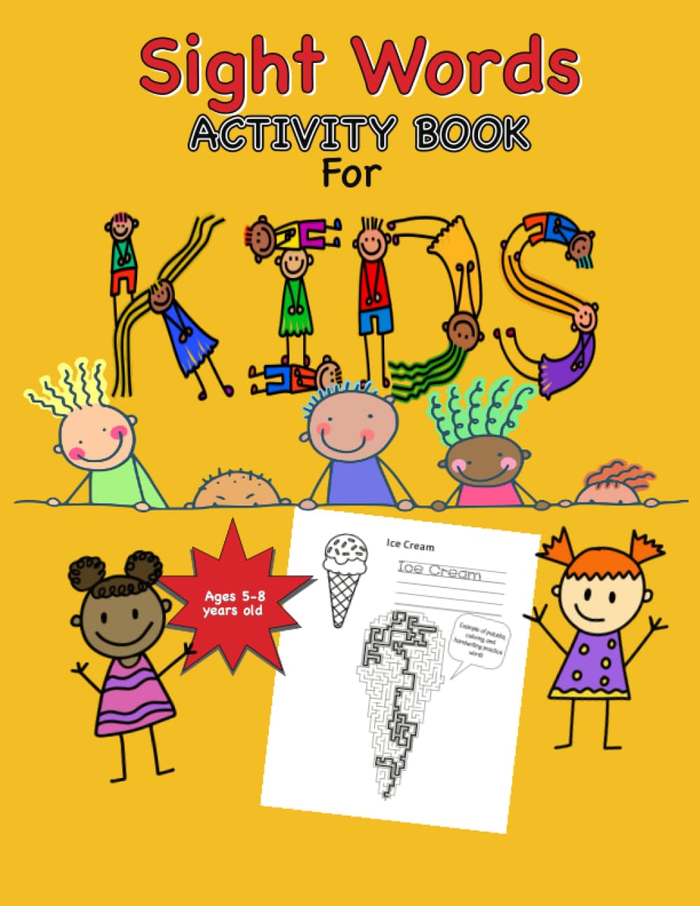 Amazon.com: Sight Words Activity Book for Kids Ages 5 – 8 with Mazes ...