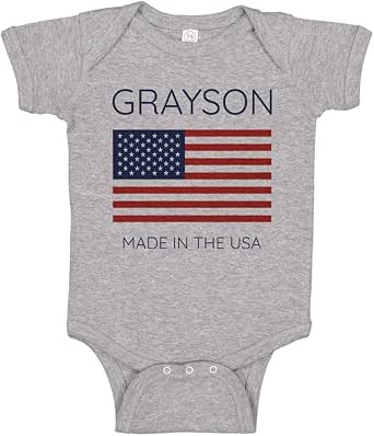 Amazon.com: Grayson Made in The USA Baby Infant One Piece Bodysuit ...