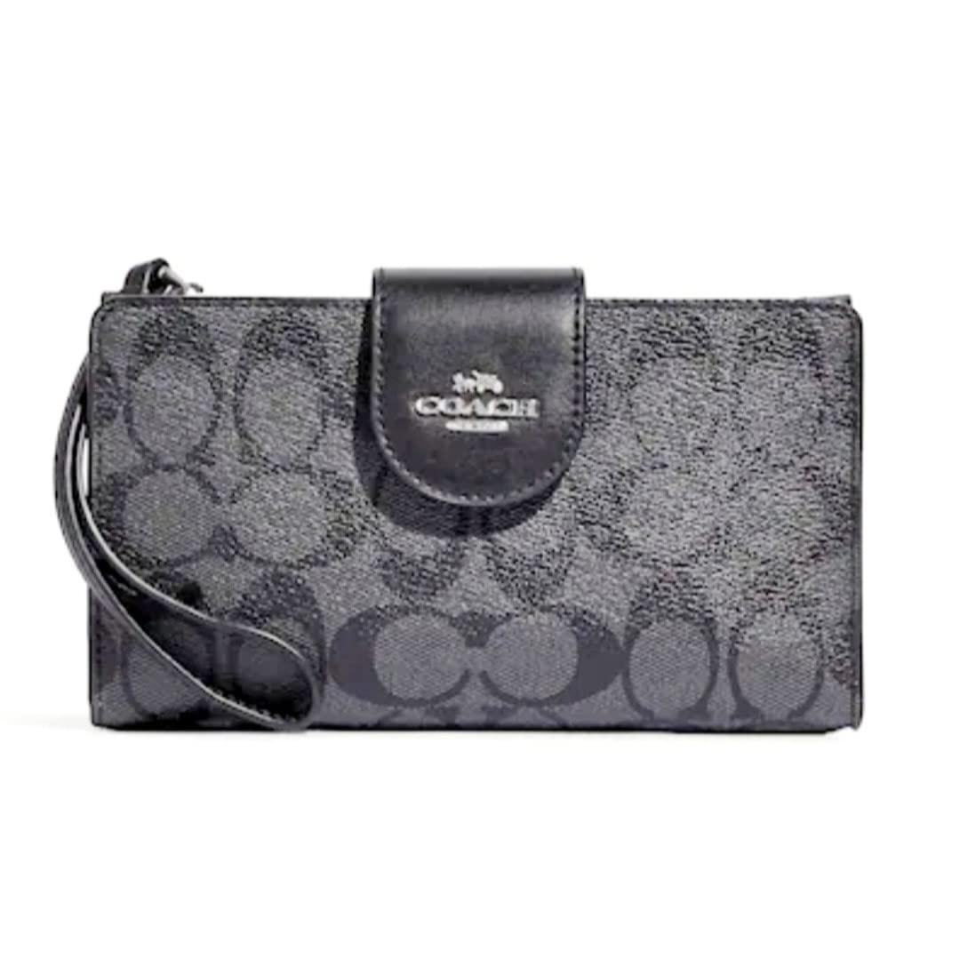 Buy Coach Women's Tech Phone Wallet, SV/Graphite Black, Tech Wallet at ...
