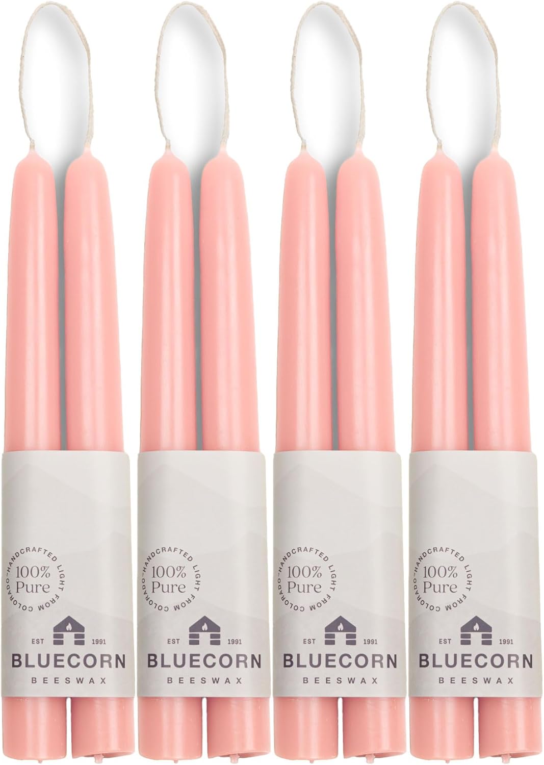 Amazon.com: Bluecorn 100% Pure Beeswax Taper Candles | Natural Beeswax ...
