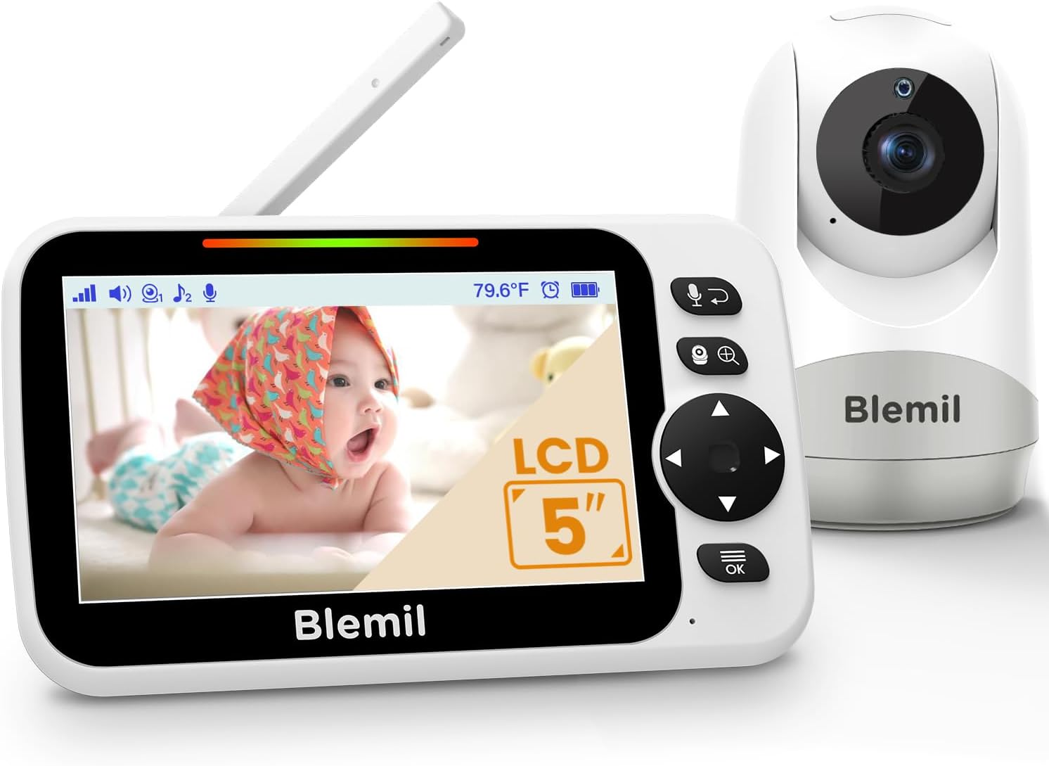 Babyphone Caméra Moniteur vidéo pour bébé avec 2 caméra et Audio avec ...