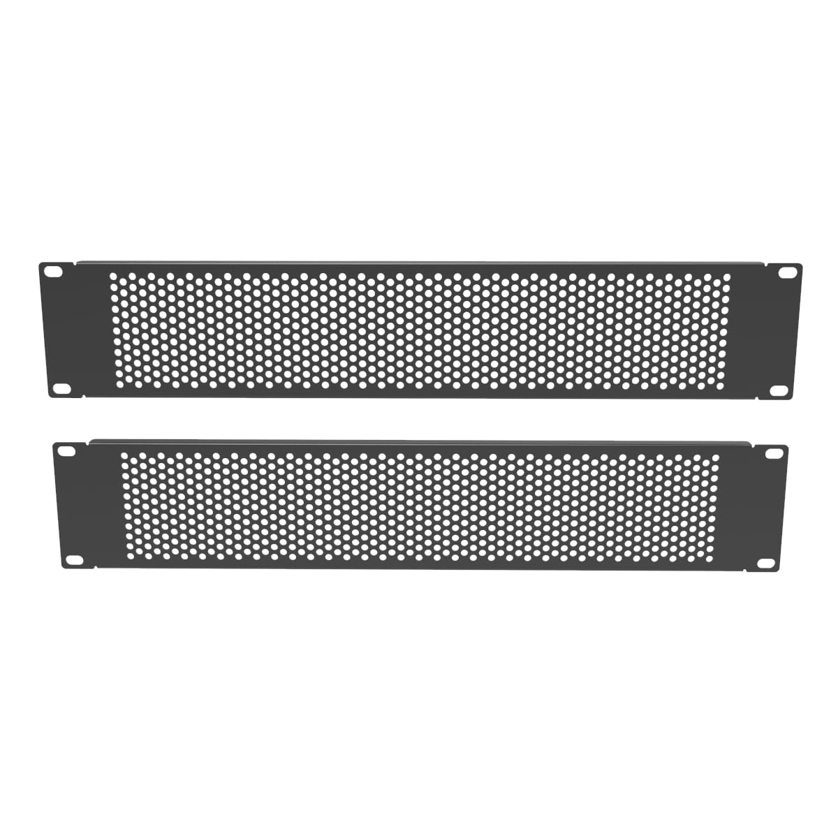 2 Pack 2U Vented Blank Panel - Metal Rack Mount Filler Panel for 19in ...