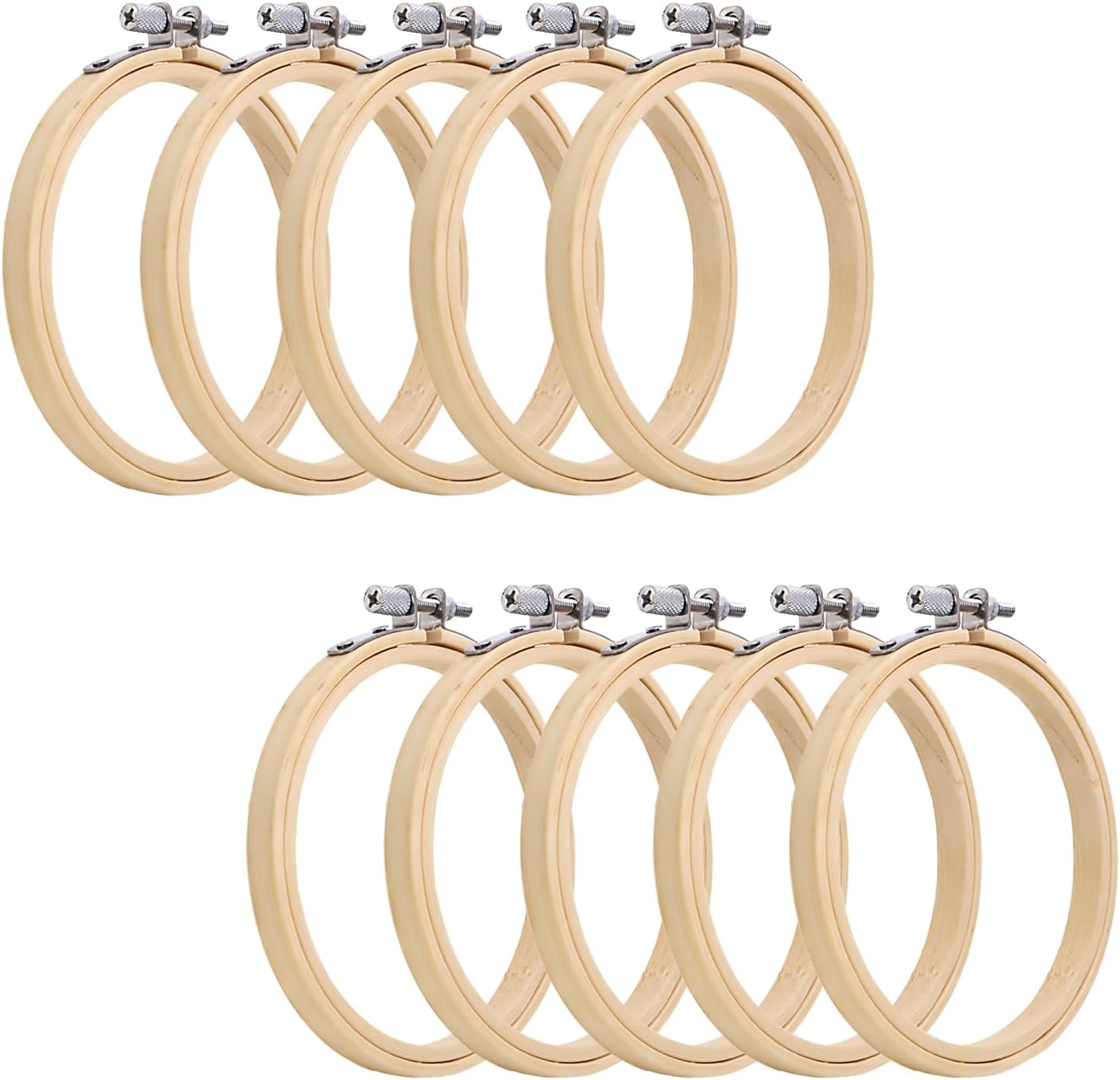 Amazon.com: EDOBLUE 4 Inch Embroidery Hoops Bamboo Cross Stitch Hoop ...