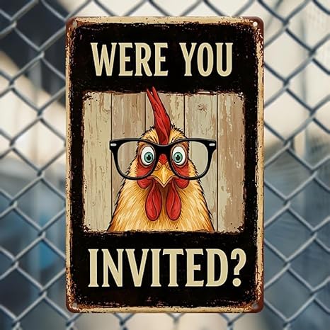 Amazon.com: Funny were You Invited Tin Signs Farmer Room Decor House ...