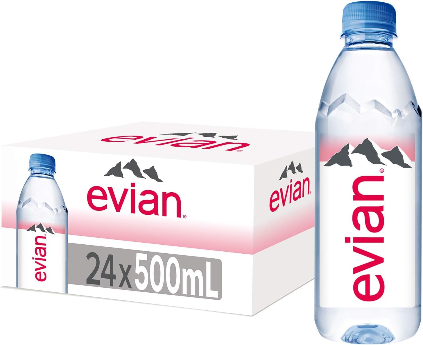 Evian Acqua Minerale Naturale - 24 x 0.5 L : Amazon.it: Alimentari e ...