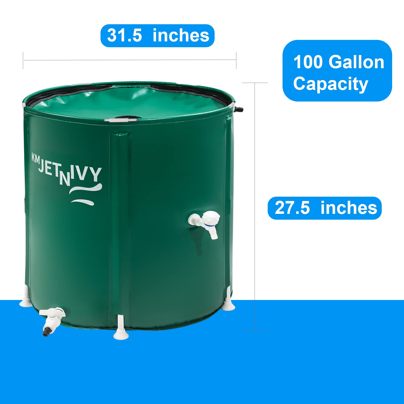 Snapklik.com : KMJETNIVY Rain Barrel Upgrade Anti-Collapse Collapsible ...