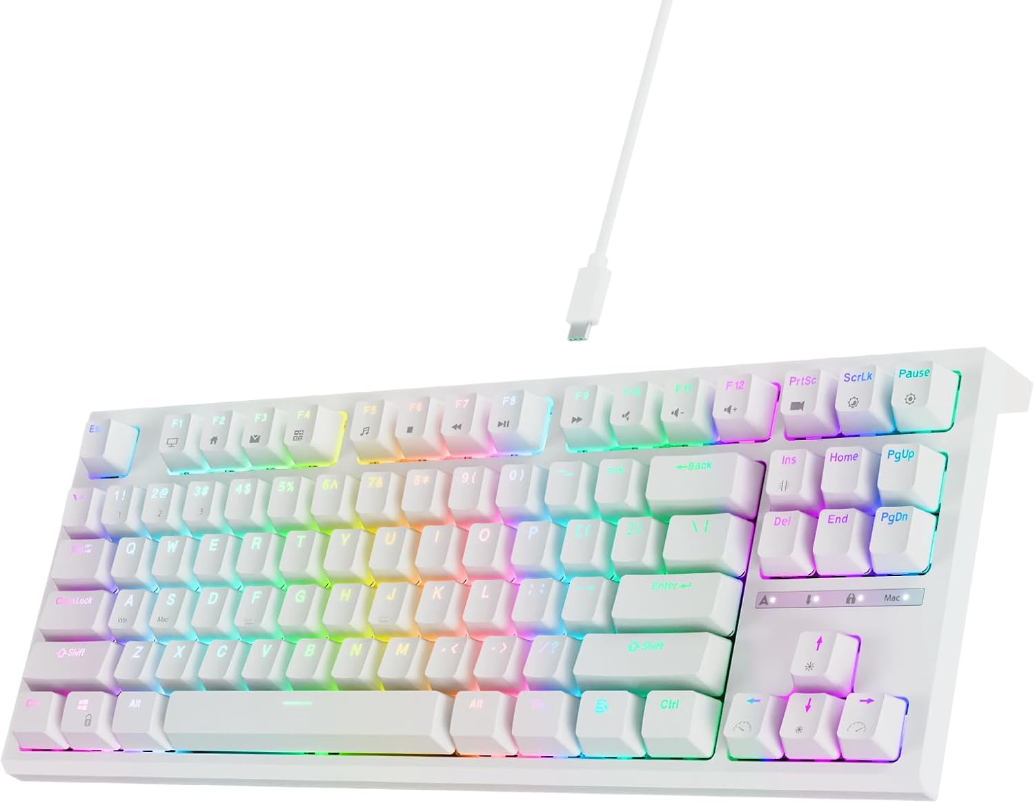 RK ROYAL KLUDGE R87 Mechanical Keyboard, 75% Layout Hot Swappable Wired ...