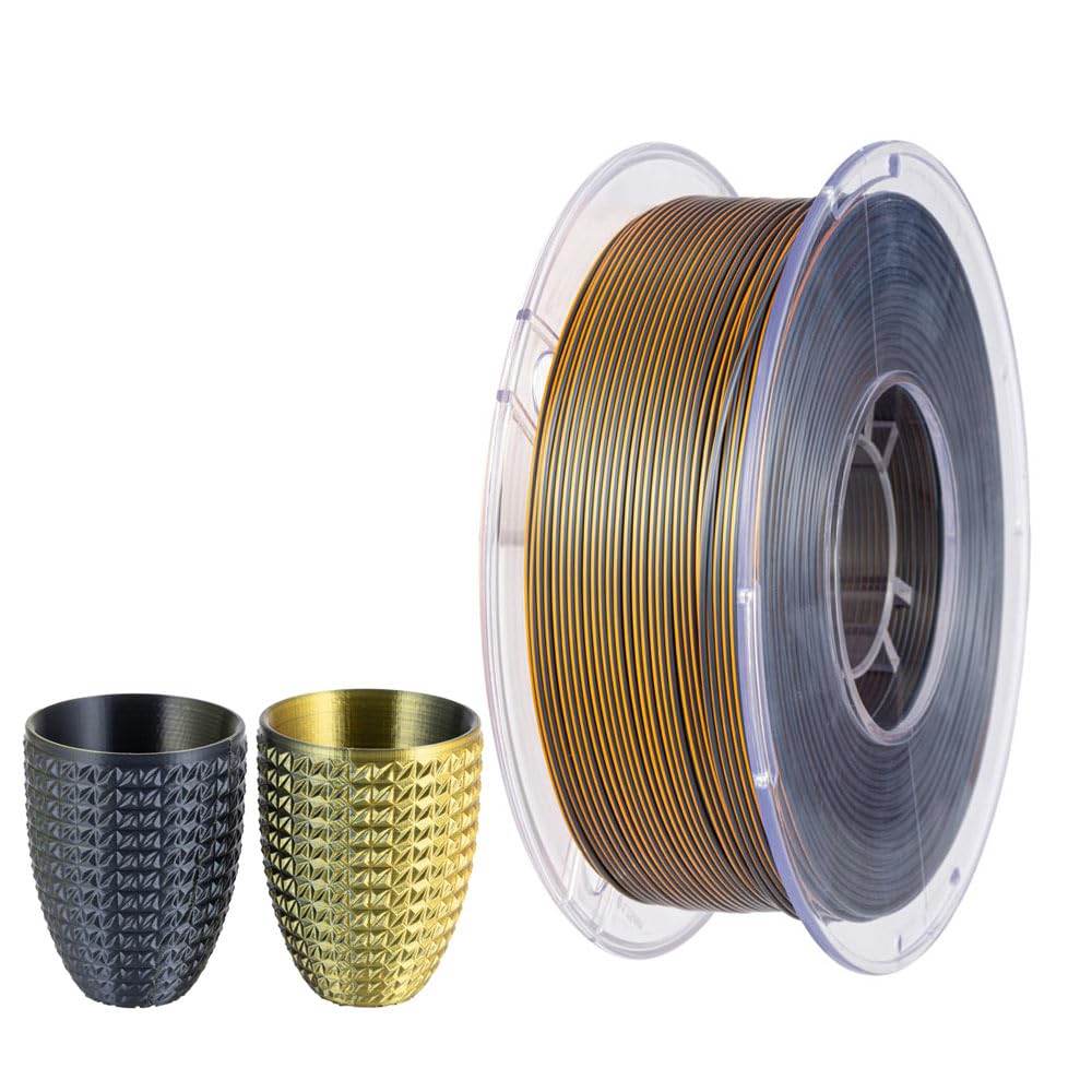 CC3D Silk Dual Color PLA Filament Black/Gold PLA Filament 1KG 1.75mm 3D ...