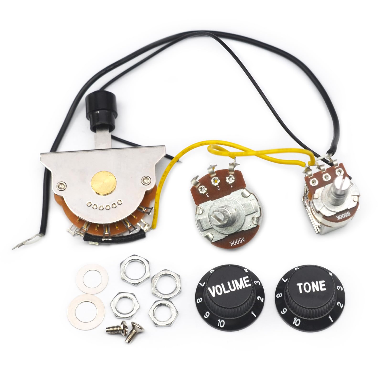 Amazon.com: SAPHUE 1T1V Coil Splitting Guitar Wiring Harness Prewired ...