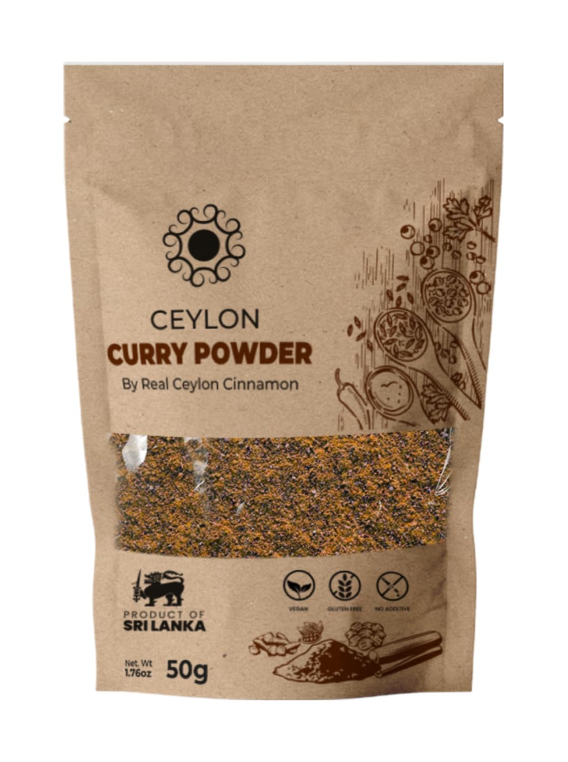 Amazon.com : Real Ceylon Cinnamon - Curry Powder From Sri Lanka 50g ...