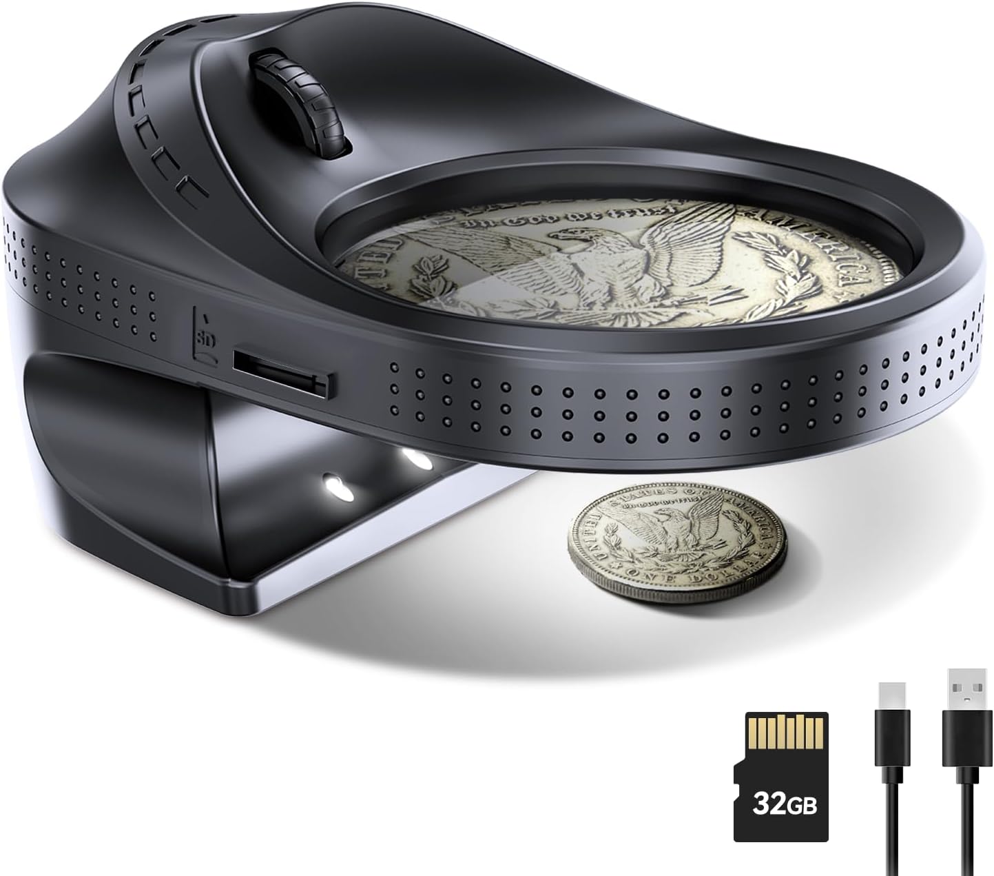 Amazon.com : LCD Digital Coin Microscope Fixed Focus, 2.8" Round Coin ...