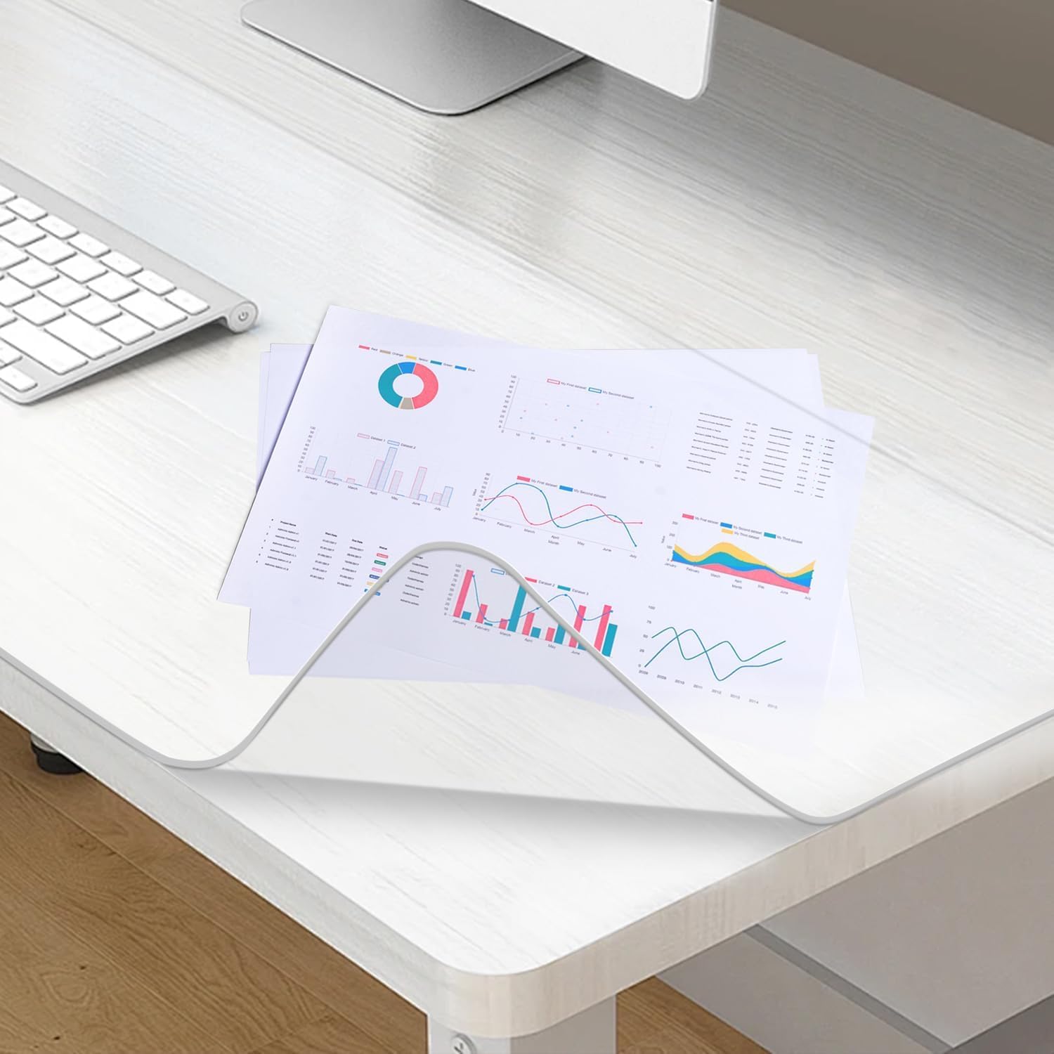 Amazon.com : Eisdroma Clear Desk Mat, Clear Writing Desk Pad, Desk ...