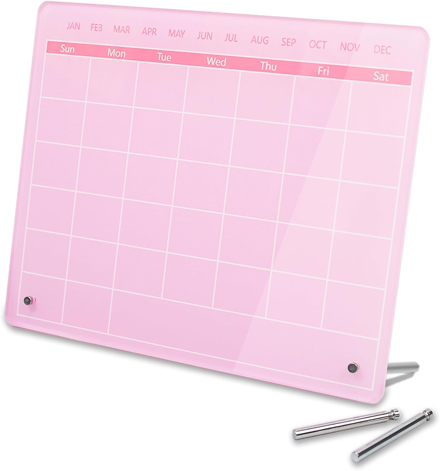 Amazon.com: Marribol Acrylic Calendar for Desk，12"X10"，Acrylic Dry ...
