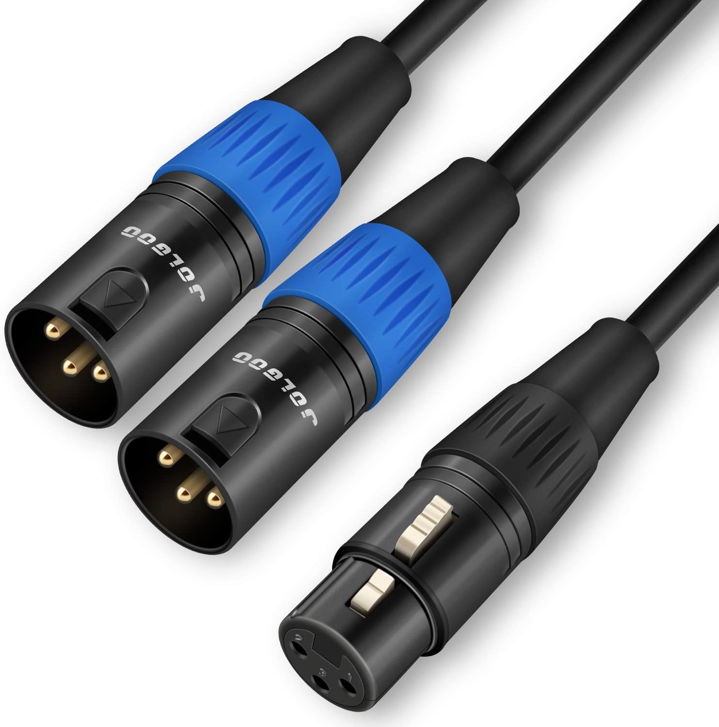 XLR Splitter Cable, XLR Female to Dual XLR Male Y Splitter Microphone ...