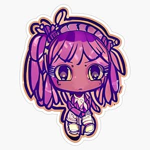 Amazon.com: Purple Anime Pfp 17 Sticker Bumper Sticker Vinyl Decal 5 ...