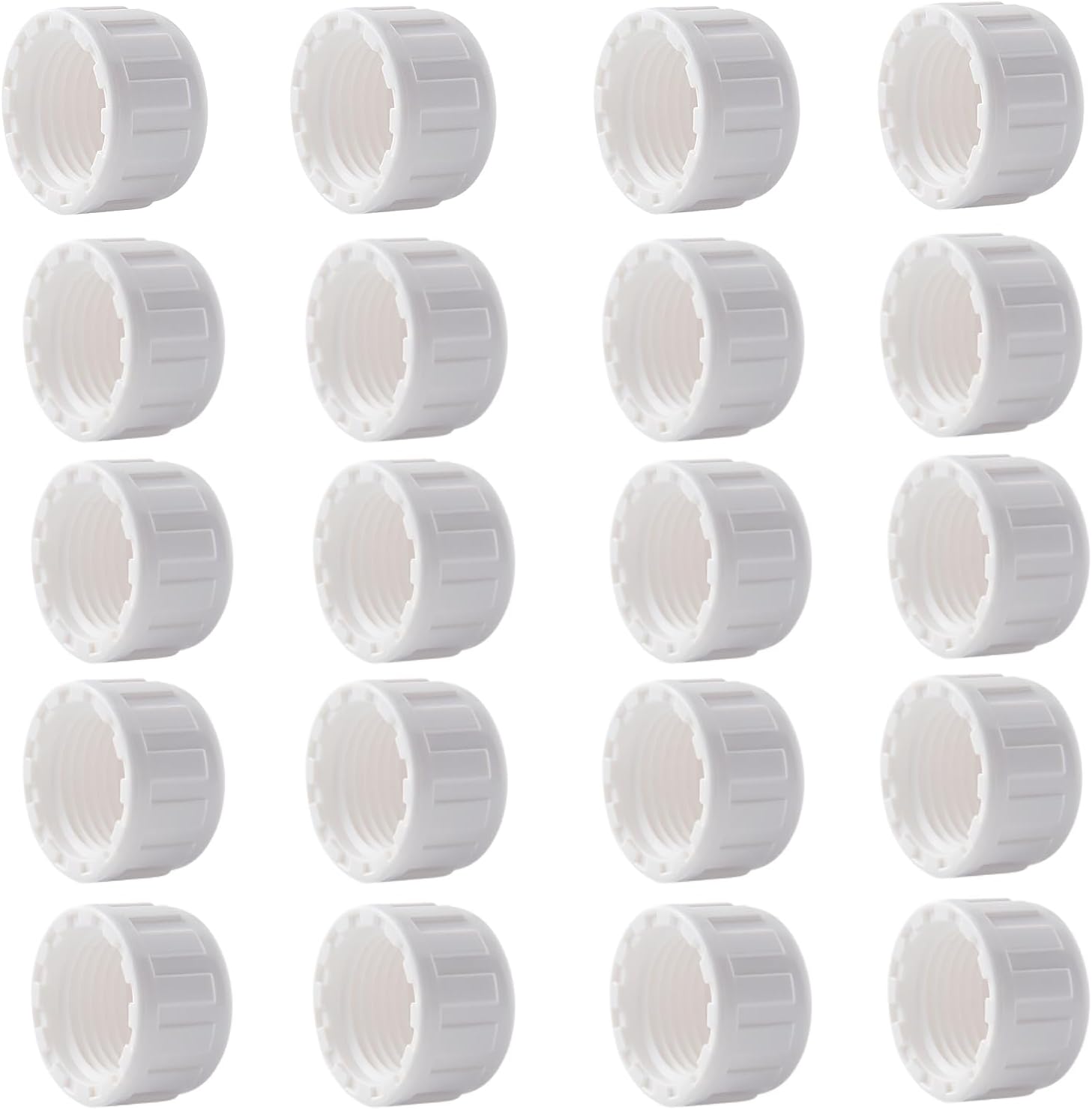 Amazon.com: White PVC Pipe End Cap Plug, 20-Pack 1/2" PVC Pipe Fittings ...