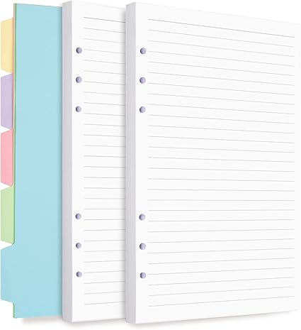 A6 Refill Paper, Planner Inserts for A6 Binder Budget Planner Journals ...