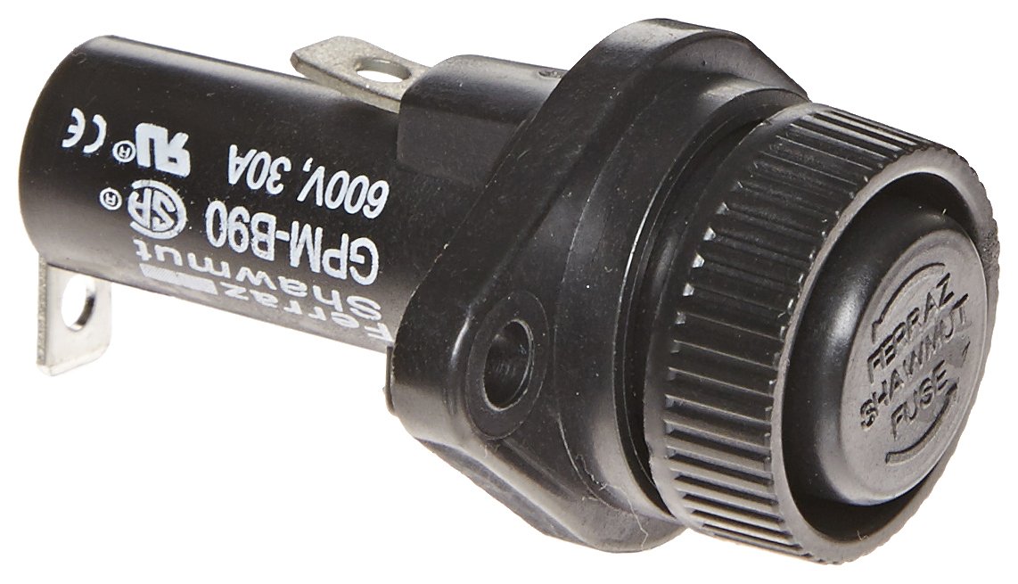 Mersen GPM Panel Mount Fuse Holder with 1/4 Turn Bayonet Knob Cap ...