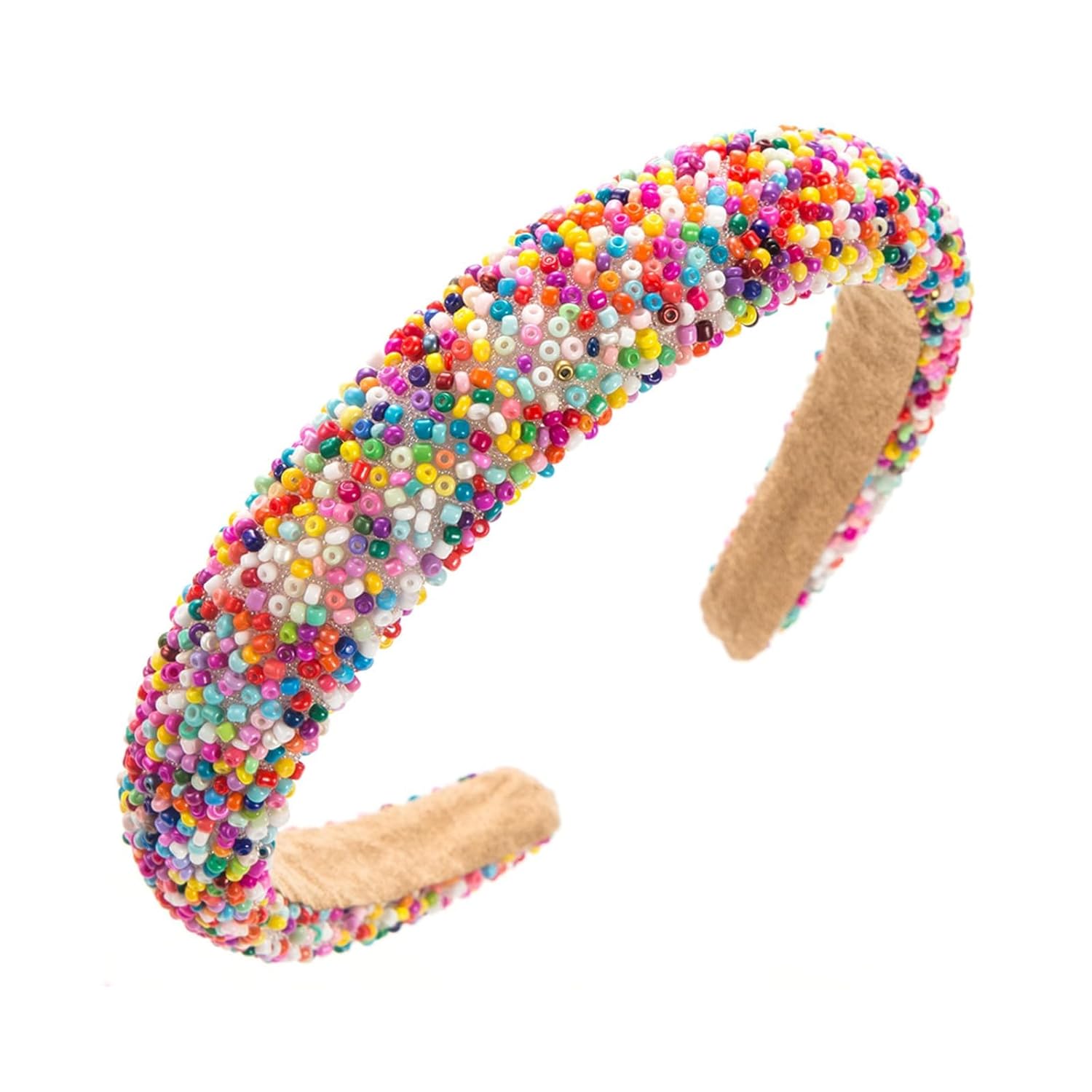 Amazon.com : Padded Headbands for Women Colorful Beaded Embellished ...