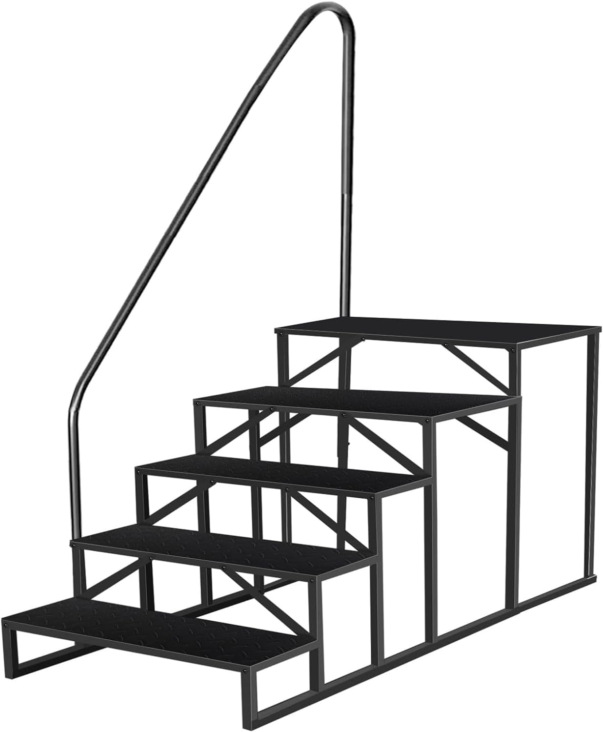 Amazon.com: 5 Step Stool Ladder, Hot Tub Steps with Handrail, RV Stairs ...