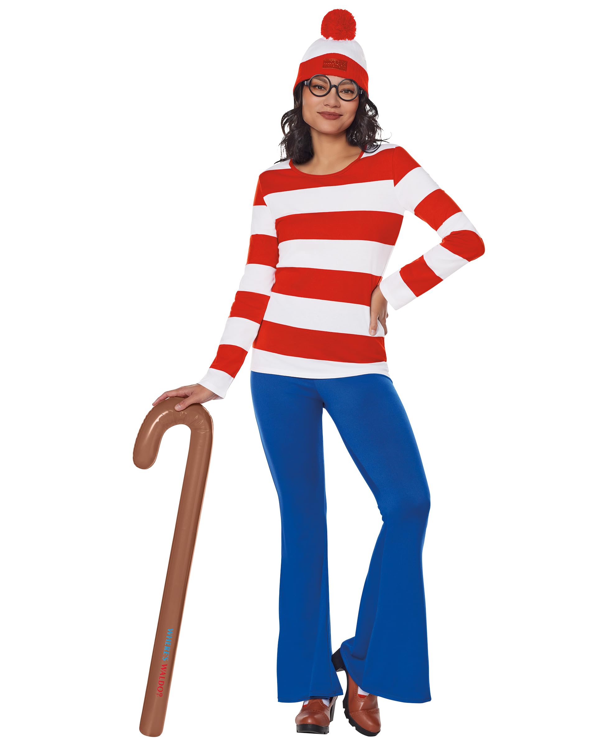 Buy Spirit Halloween Where’s Waldo? Adult Wenda Costume Kit ...