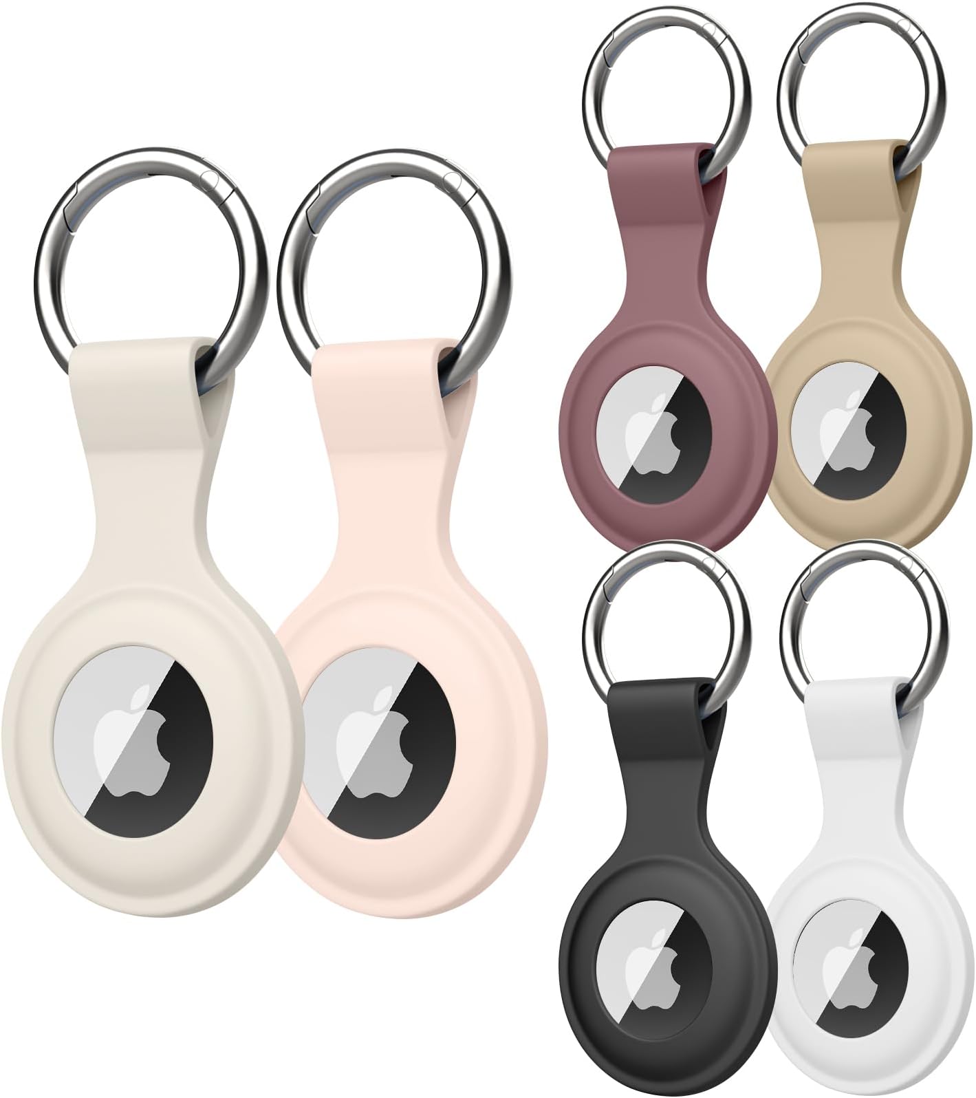 Amazon.com: 6 Pack Airtags Holder AirTag Case Keychain, Mugust Silicone ...