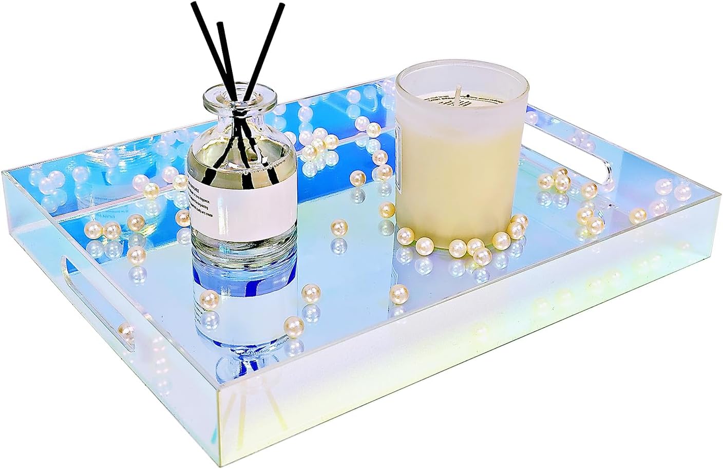 Amazon.com: ROYALITA Iridescent Acrylic Letter Tray With Handles 12X9 ...