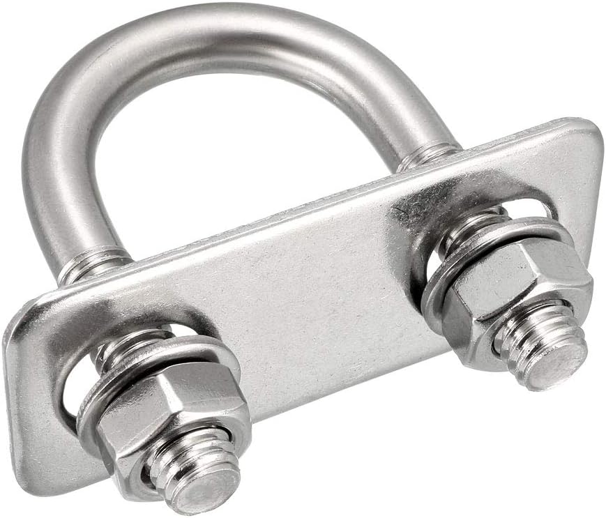 uxcell Round U-Bolts Pipe Clamp, 6pcs Fit 3/4"(20mm) to 1"(25mm) Double ...