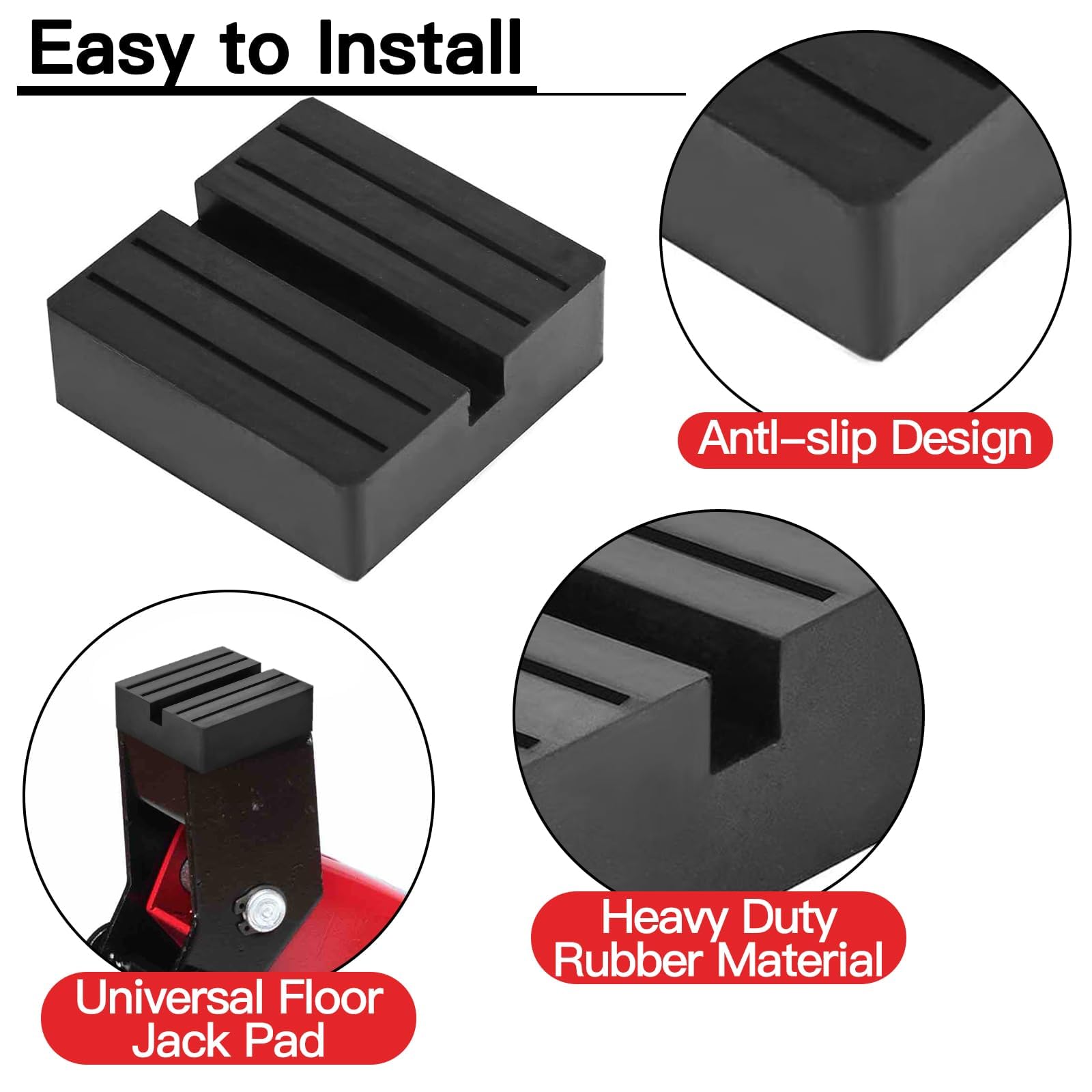 Snapklik.com : DEDC Universal Square Pinch Weld Jack Pad
