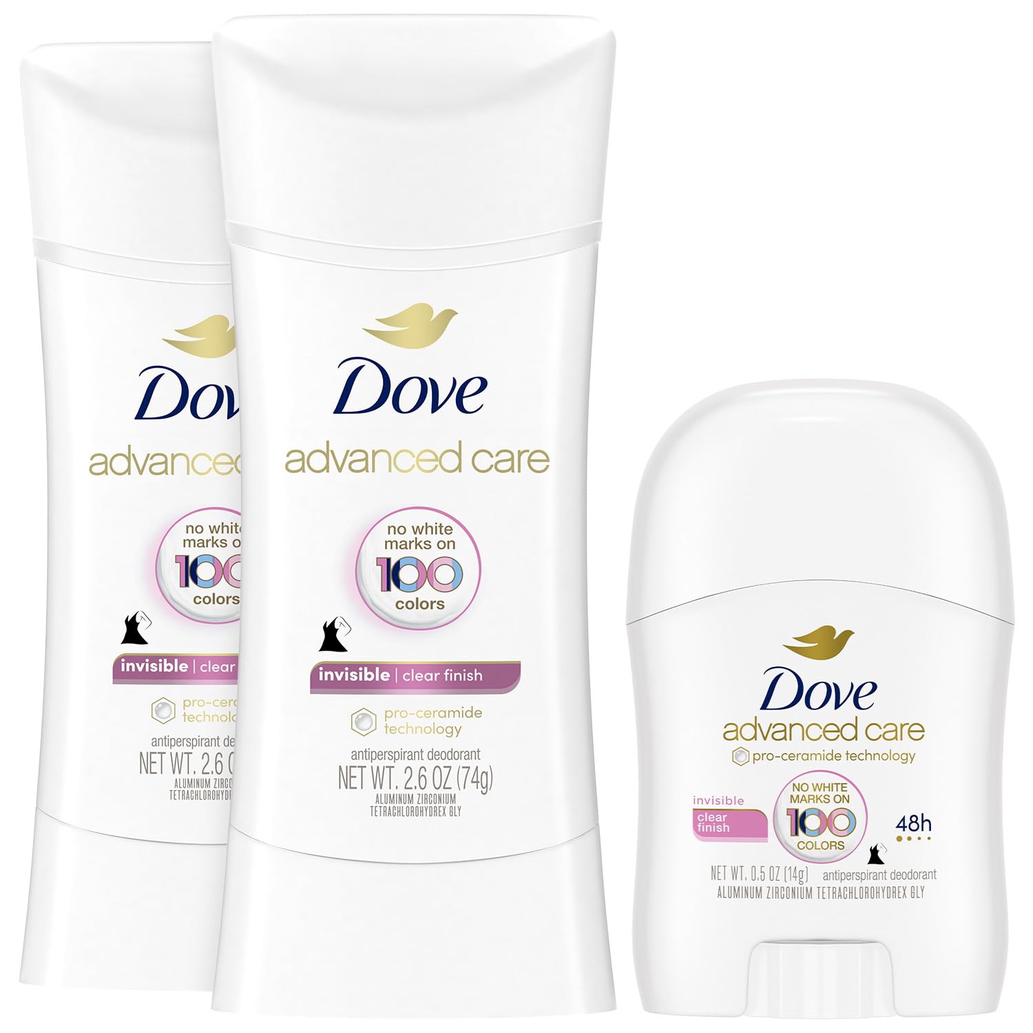 Amazon.com : Dove Advanced Care Deodorant, Invisible Clear Finish ...